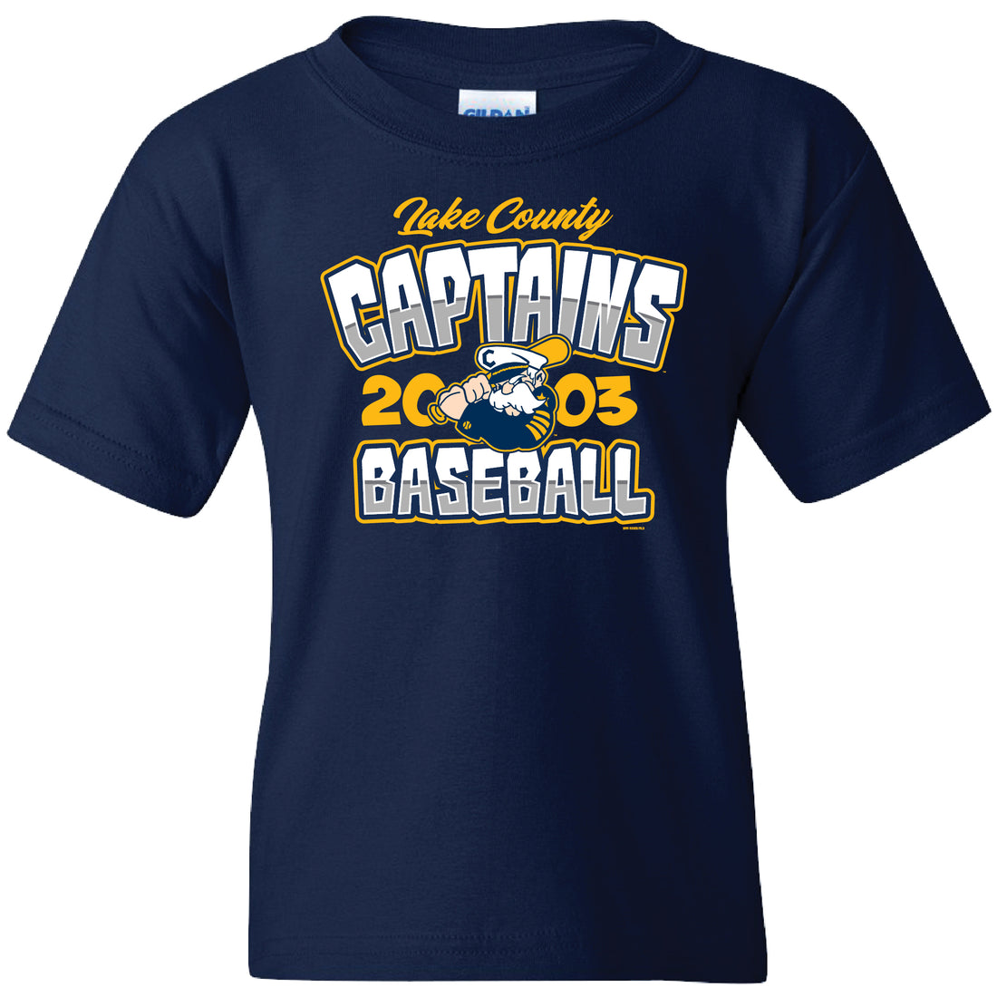 Youth Navy Captains Bracing T-Shirt – Lake County Captains Shop
