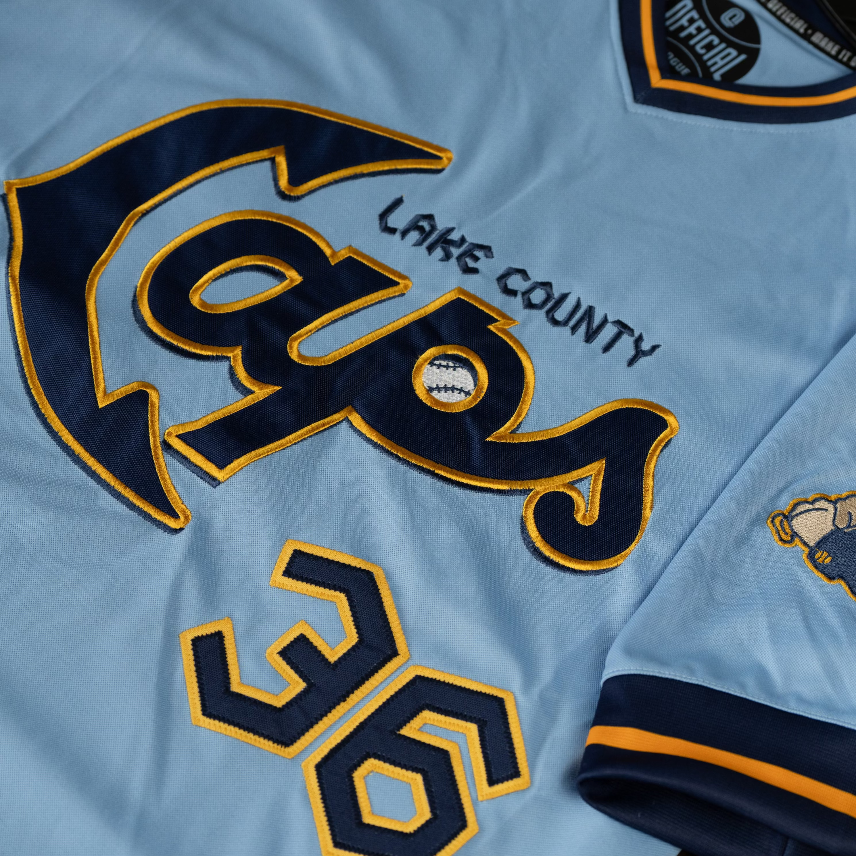 Official League x Lake County Captains Alternate Light Blue Caps Jerse ...
